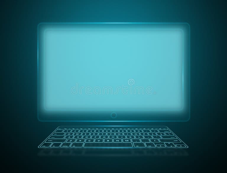 Hi Technology Computer with Keyboard Stock Photo - Image of multimedia ...