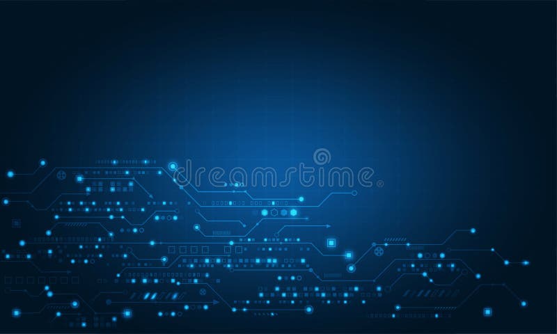 Circuit Board.Hi-tech Abstract Background.light Blue Neon. Stock Vector ...
