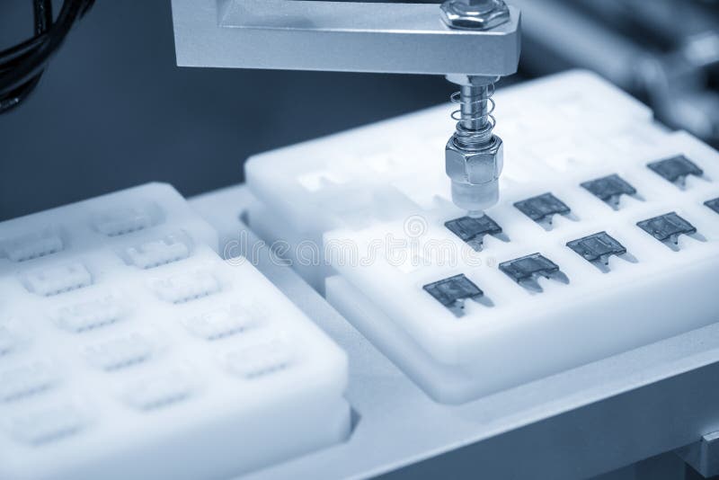 The Hi-technology Material Handing Process by Robotics System. Stock ...