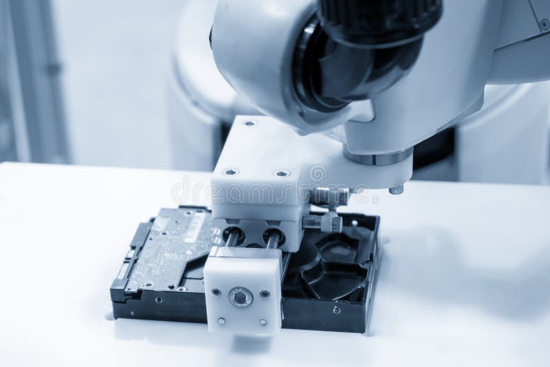 The Hi-technology Material Handing Process in by Robotics System. Stock ...