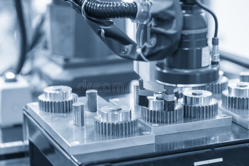 The Hi-technology Material Handling Process by Robotic System Stock ...