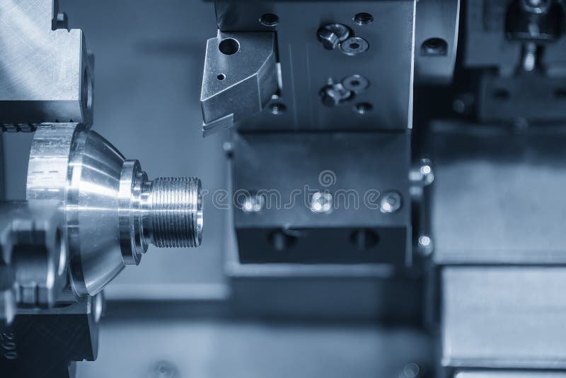 The Hi-technology Metal Working Processing by CNC Turning Machine Stock ...