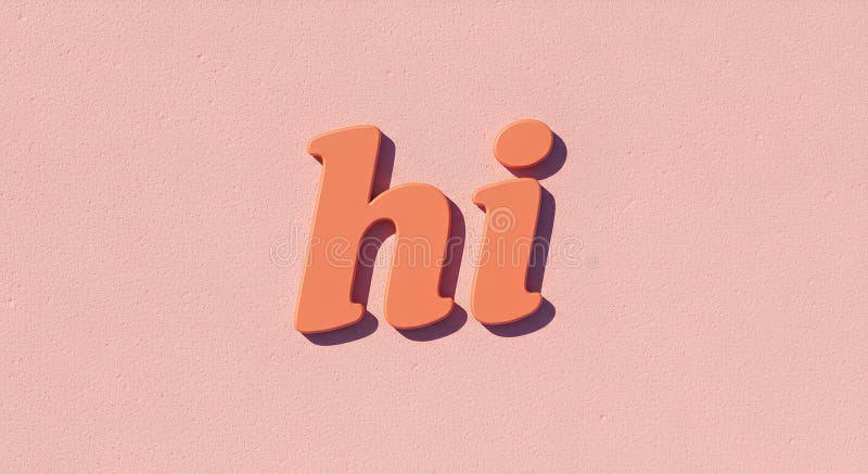 Hi Text on a Simple Background for Greetings and Messages. the Word Hi ...