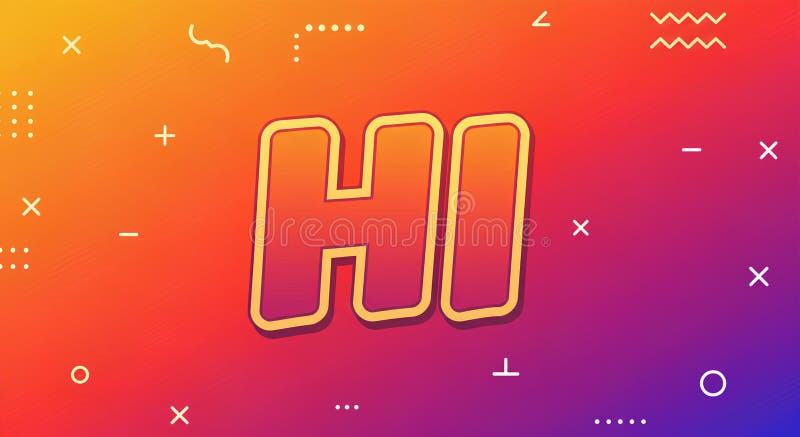 Hi Text on a Simple Background for Greetings and Messages. the Word Hi ...