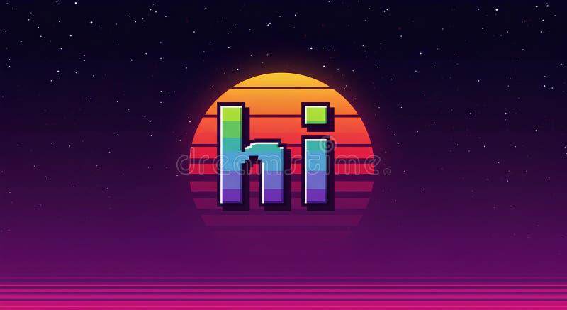 Hi Text on a Simple Background for Greetings and Messages. the Word Hi ...