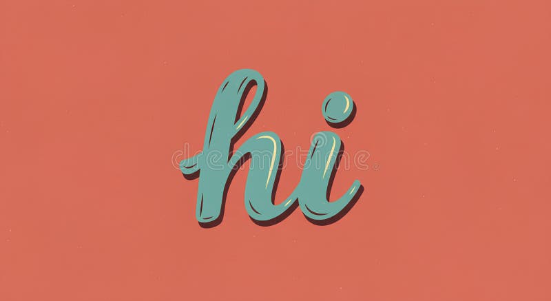Hi Text on a Simple Background for Greetings and Messages. the Word Hi ...