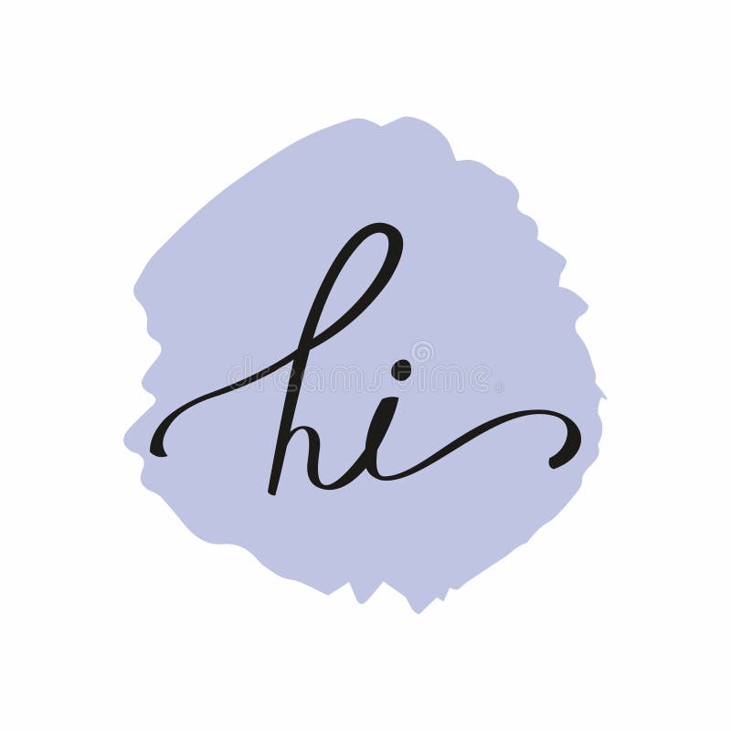 Hi. Vector Illustration for Design Stock Vector - Illustration of color ...