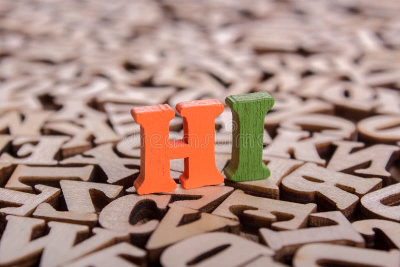 Hi Word Made Wooden Letters Stock Photos - Free & Royalty-Free Stock ...