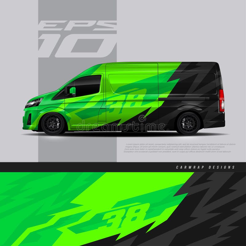 Blind Van Wrap Decal Designs. Abstract Racing and Sport Background for ...