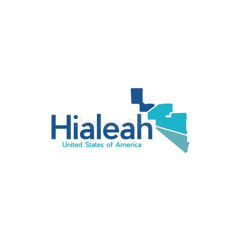 Hialeah City Map Modern Creative Logo Stock Vector - Illustration of ...
