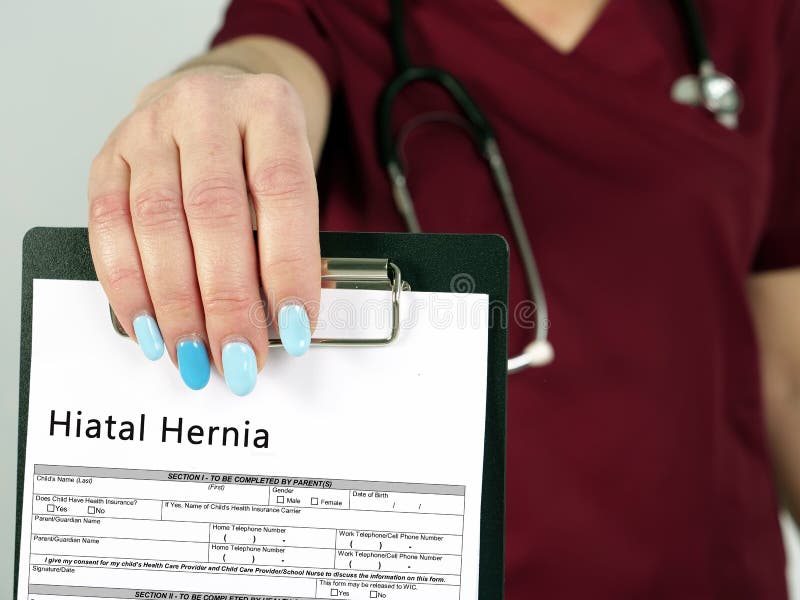 Hiatal Hernia Sign on the Sheet Stock Photo - Image of esophagus ...