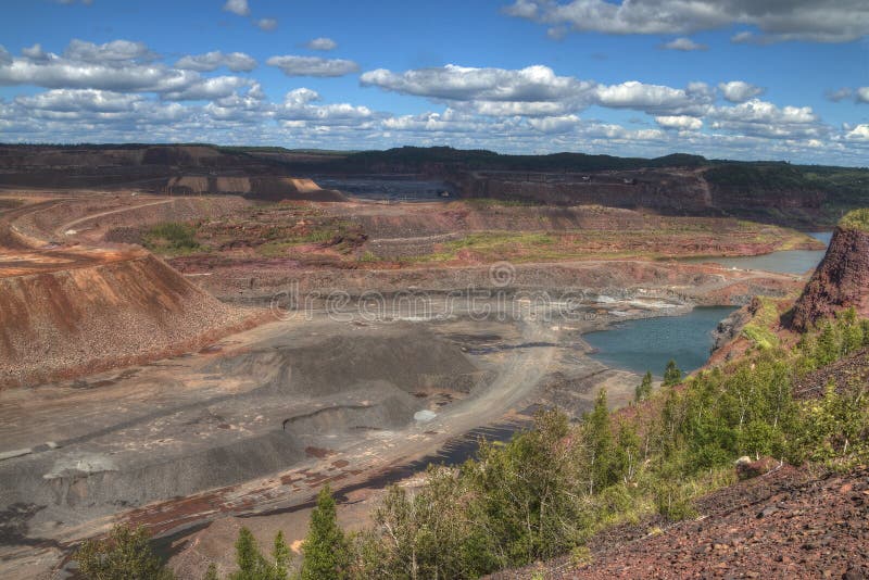 Hibbing, Minnesota Open Pit Mine Stock Photo - Image of hull, equipment ...