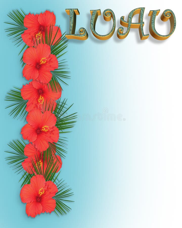 Luau Party Border Free, Printable And Customizable Luau Invitation