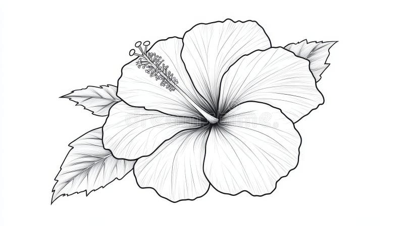 Continuous Thin Line Flower Minimalist Botanical Drawing Stock Photos ...