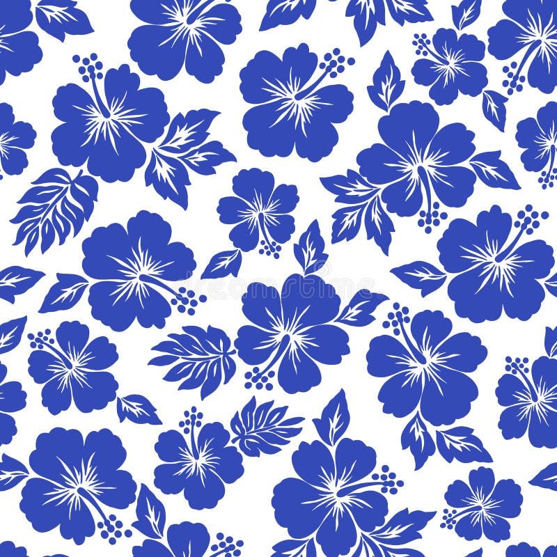 Hibiscus flower pattern stock illustration. Illustration of hilarious ...