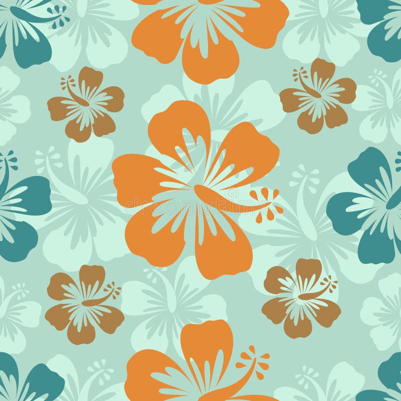 Hibiscus floral stock vector. Illustration of pattern - 12734527