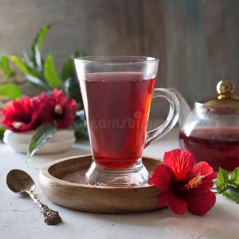 Hibiscus Tea healthy drink stock photo. Image of floral - 302051540