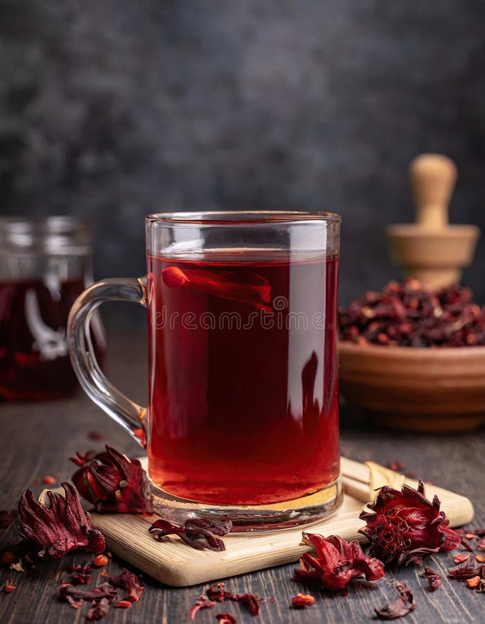 Hibiscus Tea healthy drink stock image. Image of wellness - 302053603