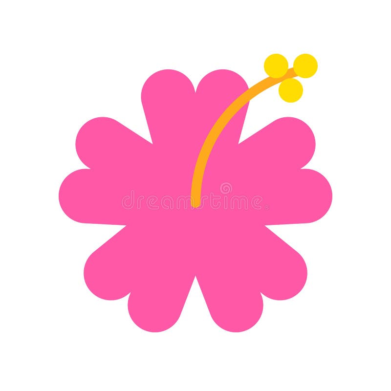 Hibiscus Vector, Tropical Related Flat Style Icon Stock Vector ...