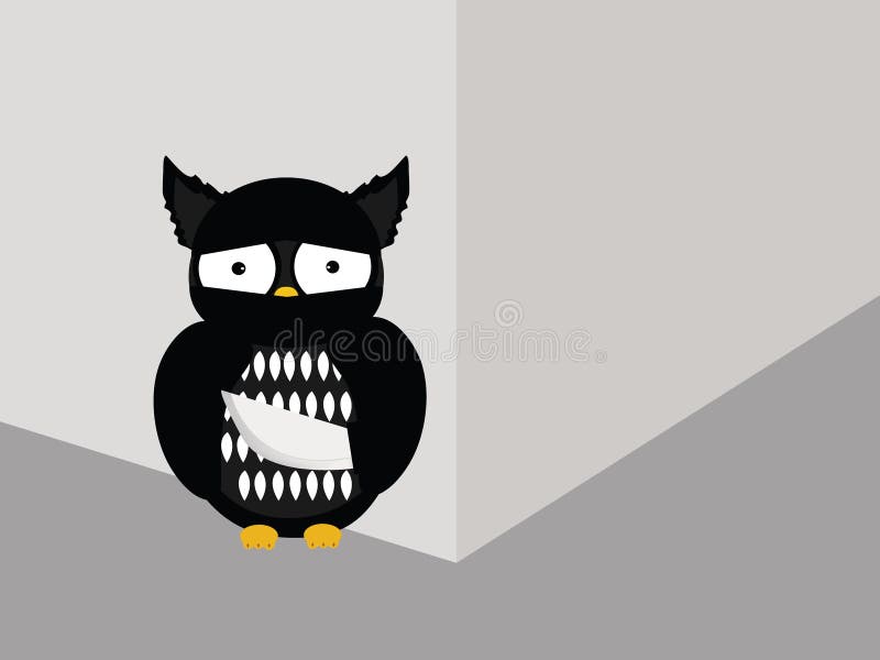Hibou de voleur illustration stock. Illustration du cellule - 49093429