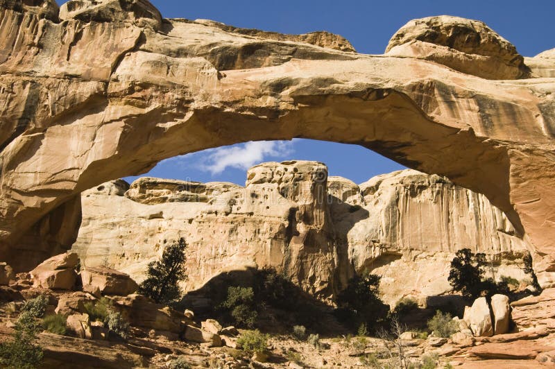 Hickman Bridge arch stock photo. Image of valley, destination - 7642040