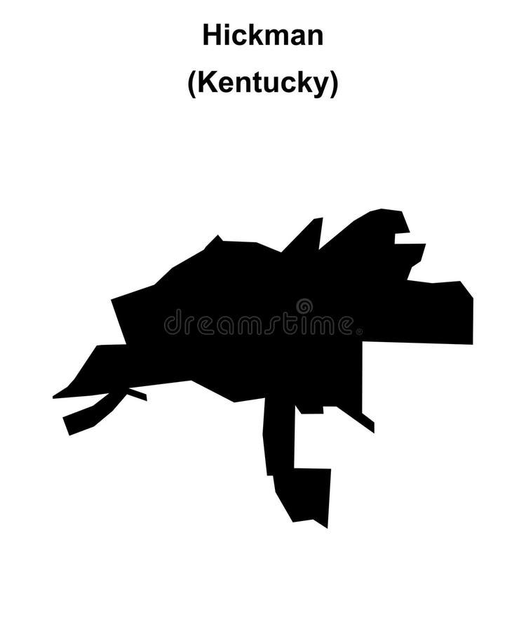 Hickman outline map stock vector. Illustration of city - 387339969