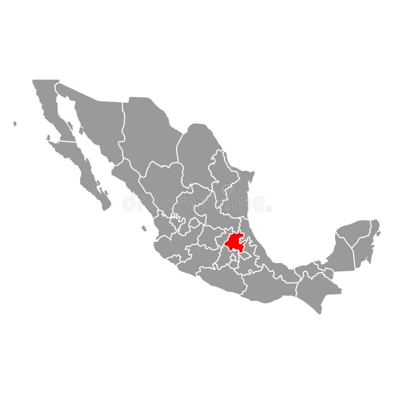 Hidalgo of Mexico Map Shape, Travel Web Concept Icon Vector ...