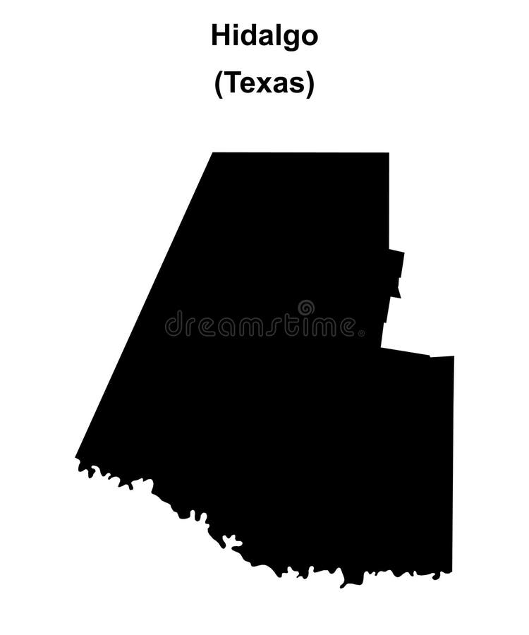 Hidalgo outline map stock vector. Illustration of empty - 361791944