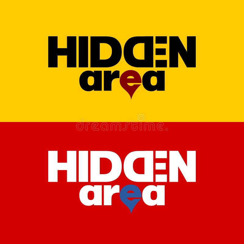 Hidden Area Vector Art Logo with Typography, Editable and Color ...