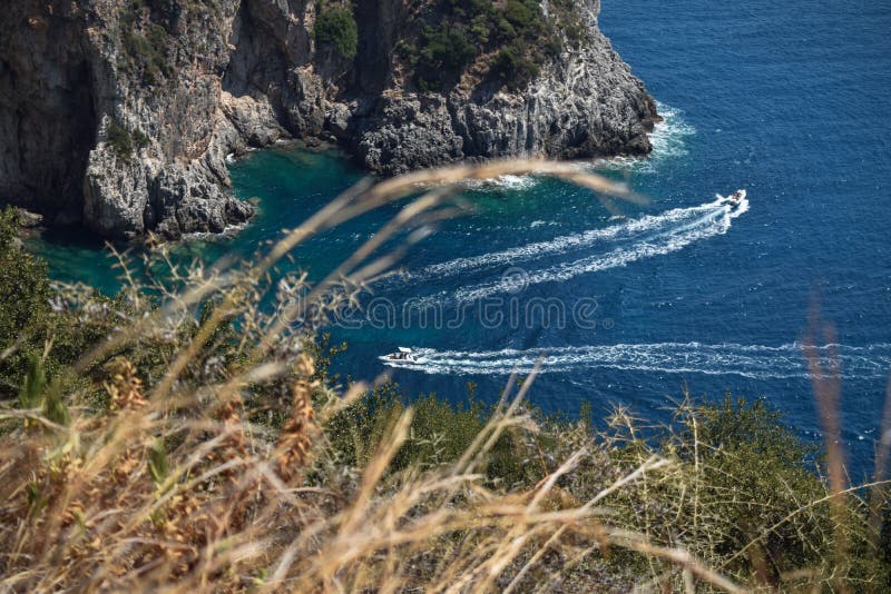 Giali stock image. Image of rocks, corfu, giali, beach - 121316841