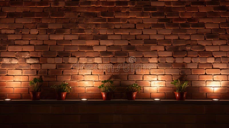 Hidden brick wall lights stock illustration. Illustration of soft ...