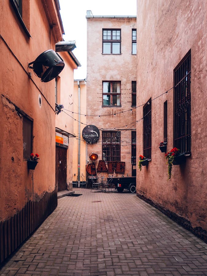 A hidden Cafe spot in Riga editorial photography. Image of cafe - 241264512