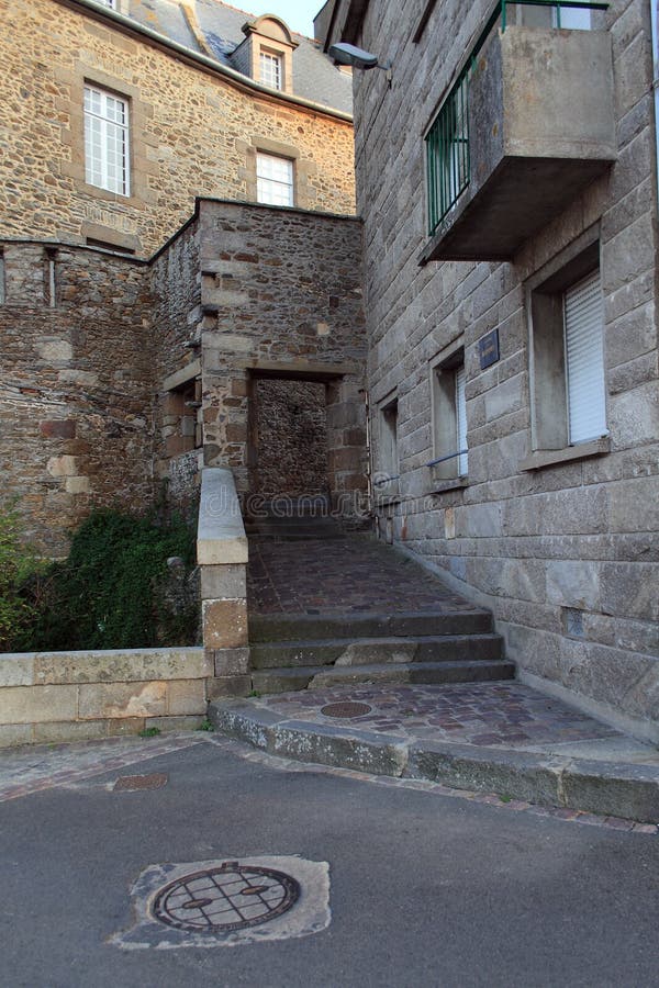 Hidden Corner of Saint Malo Stock Photo - Image of fortified, diana ...