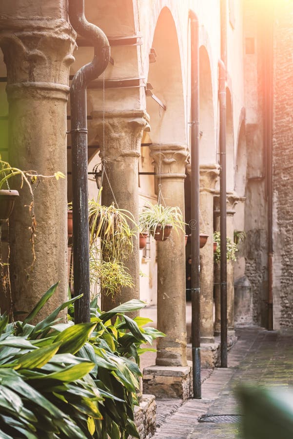 Hidden Courtyard Architecture Stock Photo - Image of historical ...