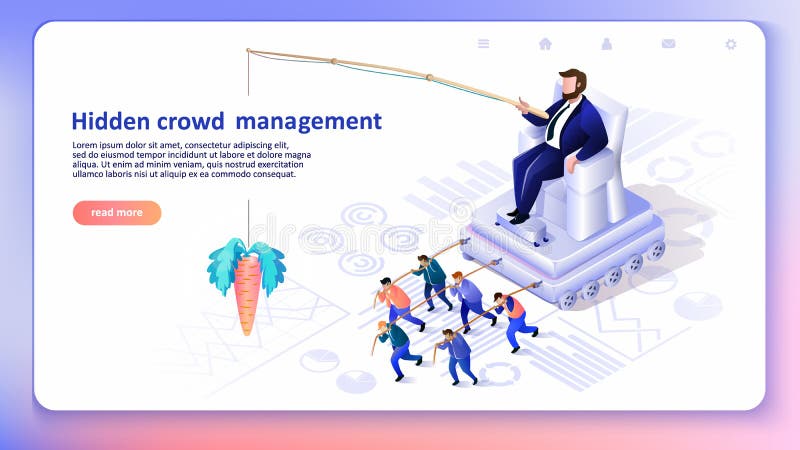 Hidden Crowd Management. Vector Illustration. Stock Vector ...