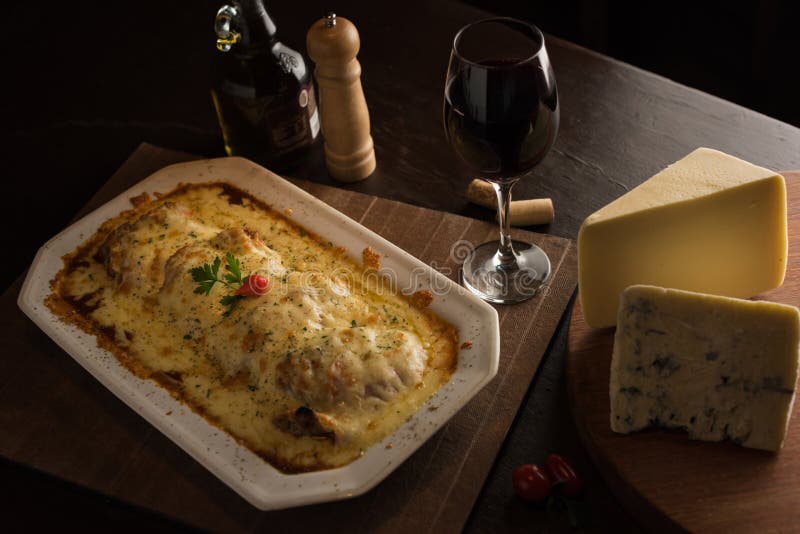 Hidden of Dried Meat, with Cassava and Cheese Baked in the Oven Stock ...