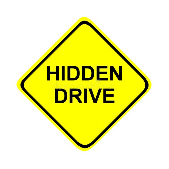 Hidden drive sign stock illustration. Illustration of black - 7582135