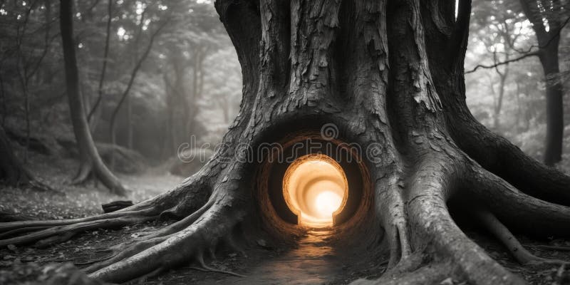 A Hidden Entrance in a Tree Trunk Reveals a Mysterious Underground City ...