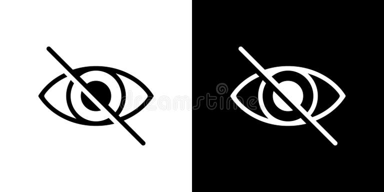 Hidden Eye, Sensitive Content Icon. Invisible, Hide, Private Sign ...