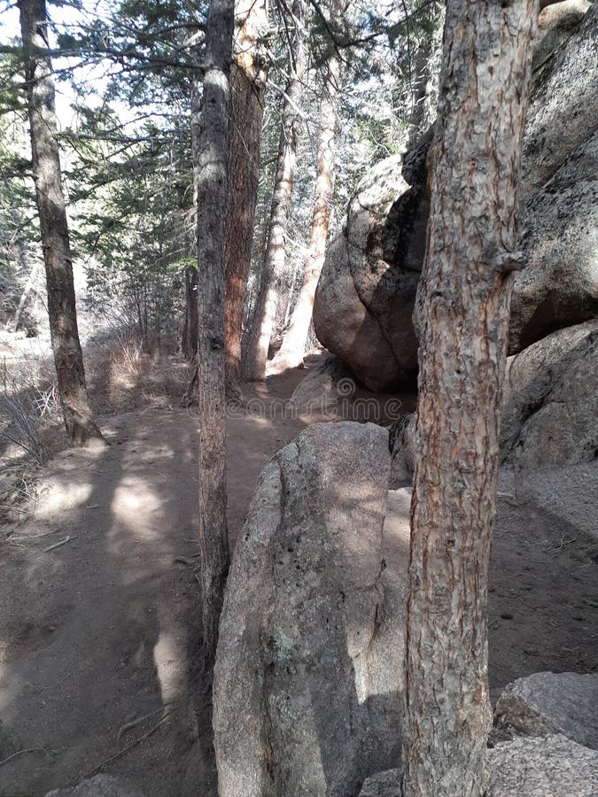 Hidden Falls Trail Curt Gowdy State Park Stock Image - Image of soil ...