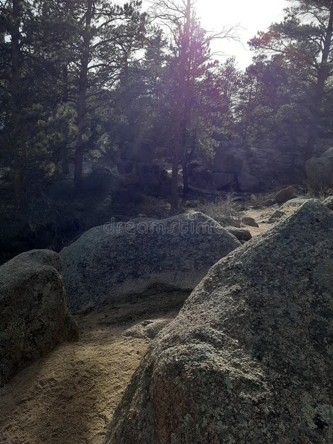 Hidden Falls Trail , Curt Gowdy State Park , Cheyenne, Wy Stock Image ...