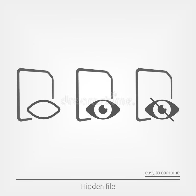 Hidden Files Icons stock vector. Illustration of folio - 107502255