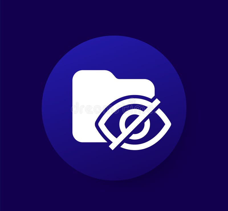 Hidden Folder Icon for Apps Stock Vector - Illustration of hide, view ...