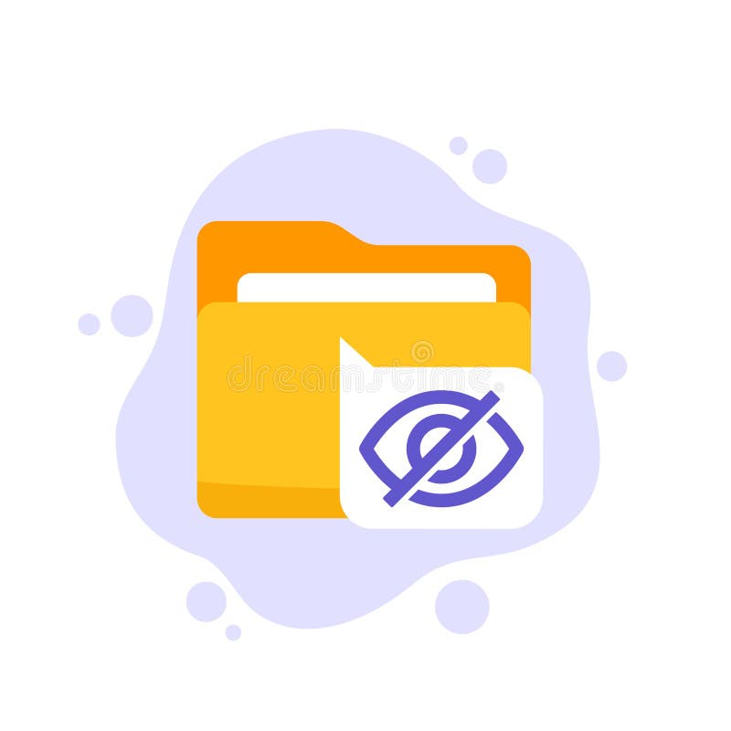Hidden Folder Vector Flat Icon Stock Vector - Illustration of view ...