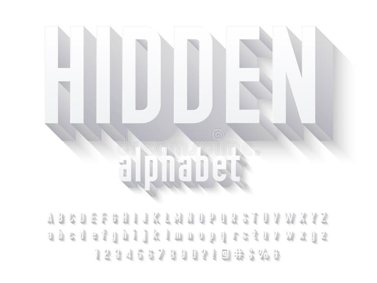 Hidden font stock vector. Illustration of modern, font - 200690830