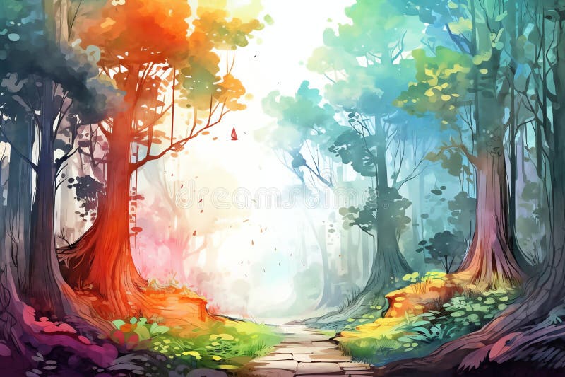 Hidden Forest Trail: a Journey through Nature. Ai Generated Stock ...