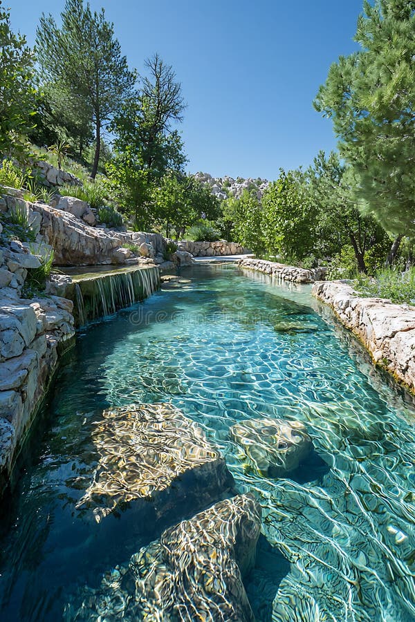 A Hidden Freshwater Spring Surrounded by Lush Greenery and Crystal ...