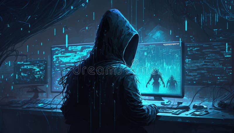 A Hidden Hacker Sending Out a Wave of Cybersabotage Throughout a System ...