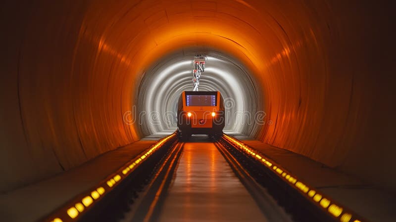 Hidden High-tech Maintenance Tunnel with Robotic Systems and LED Tracks ...