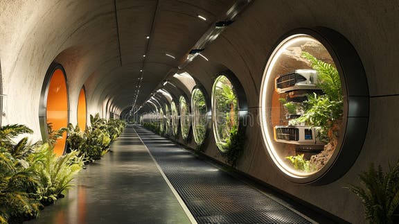 Hidden High-tech Maintenance Tunnel with Robotic Systems and LED Tracks ...